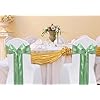Amazon.com: ZSJFMF Pack of 50 Satin Sage Green Chair Sashes Bows Universal Chair Ribbons Ties ...