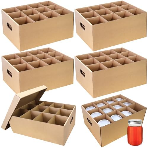 Amazon.com: Yamahiko 6 Pieces Mason Jar Storage Box for Quart Size ...