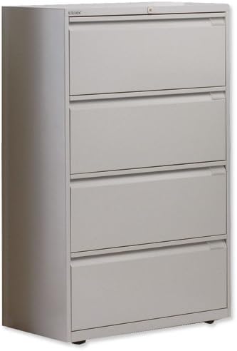 Bisley 4 Drawer Side Filer Lateral Filing Cabinet Grey : Amazon.co.uk ...