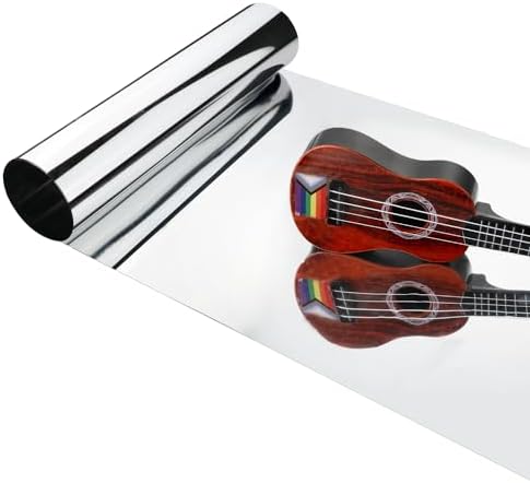 Wallercity Silver Mirror Sticker Peel and Stick Mirror Wallpaper Self ...