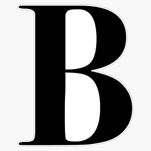 Amazon.com - Letter B Initial Bumper Sticker Vinyl Decal 5 inches