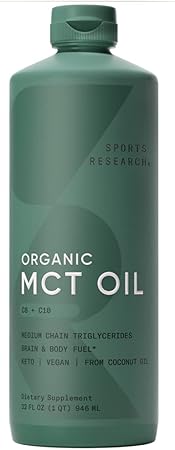 Amazon.com: Sports Research Organic MCT Oil - Keto & Vegan MCTs C8, C10 from Coconuts - Fatty ...