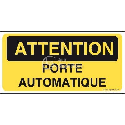 AUA SIGNALETIQUE - Panneau Porte Automatique - C - 100x50 mm, PVC 1.5mm ...