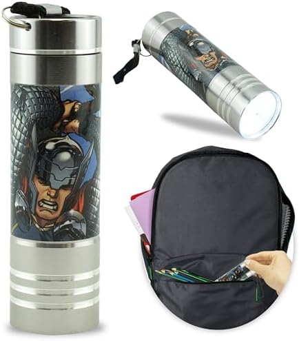 Portable Avengers 9 LEDs Torch, Aluminium Silver Mini Flashlight, 8.7cm ...