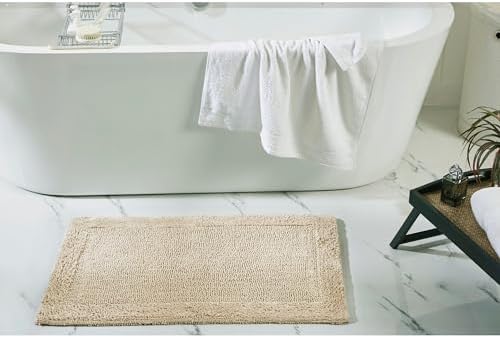 Amazon.com: Better Trends Bath Rug 100% Cotton, Reversible Shower Mat ...