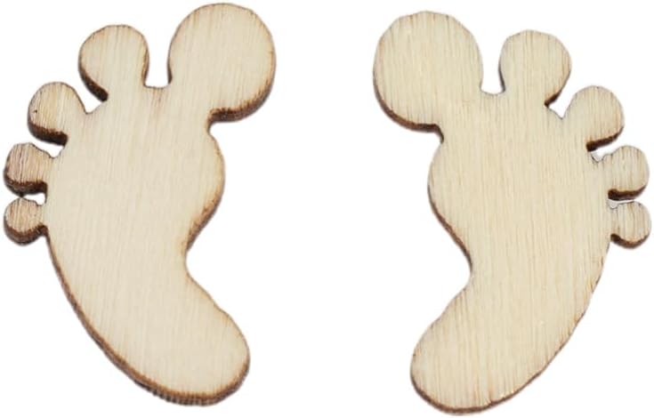 Amazon.com: CIMAXIC Cartoon Wooden Foot Cutouts 50pcs Set Craft DIY ...
