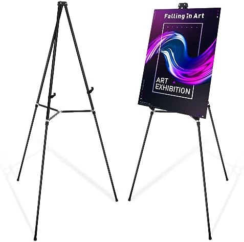 Amazon.com: Falling in Art 66" High Black Aluminum Display Easel Stand ...
