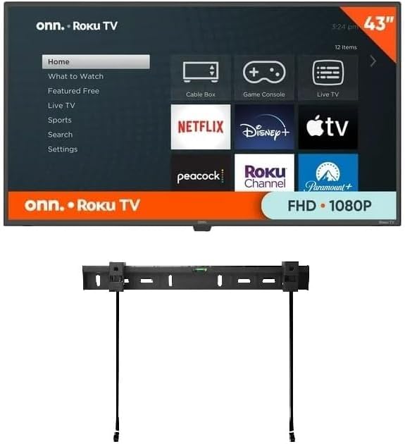 ONN Television Smart TV 43 Pulgadas Class FHD (1080p) LED TV HDR10 WiFi ...