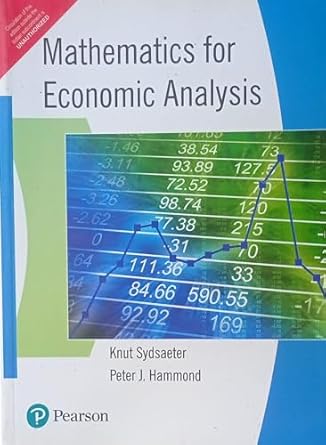 Buy Mathematics for Economic Analysis By Knut Sydsaeter NVB+++ Book ...