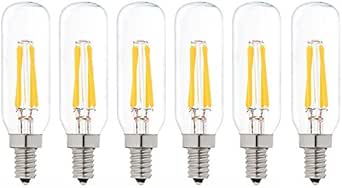 Bulbright 6PACK LED Filament Bulb T25 4W, E12 Base, Warm White 2700K ...
