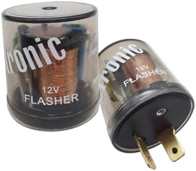 Amazon.com: GKmow 2 PCS Car 2 Pin Flasher, 20A 12V Transparent Round ...