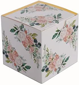 Amazon.com: Balsa Circle 25 White Gold 3x3 in Floral Printed Square ...