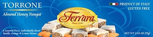 Amazon.com: Ferrara Traditional Italian Torrone 7.62 oz (180g) 18 ...