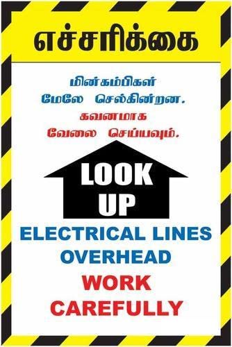 Electrical Safety - Warning Wood Sign Board | Wood Board Fixed with ...