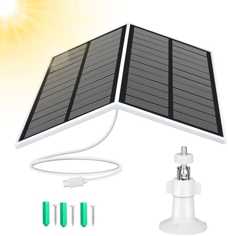 Amazon.com : 6W 5V Solar Panel USB c for Security Camera Outdoor use ...