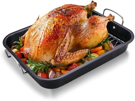 Amazon.com: Glad Roasting Pan Nonstick 11x15 - Heavy Duty Metal ...