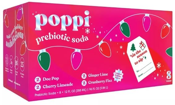 Amazon.com : Poppi Holiday Variety Pack Prebiotic Soda Pop Soft Drink ...
