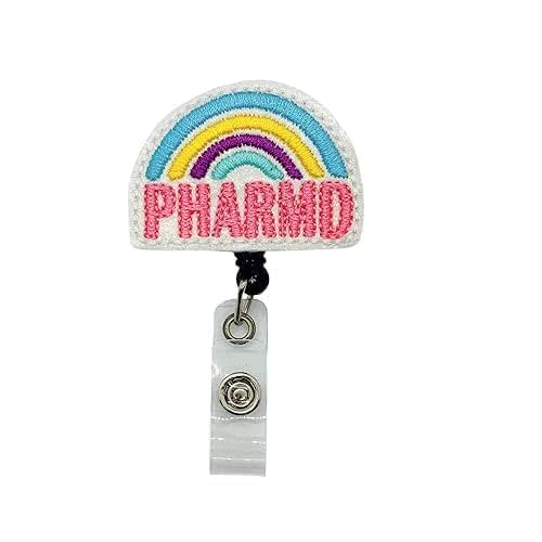 Amazon.com: PharmD Rainbow Badge Reel, Retractable Pharmacist ID Holder ...