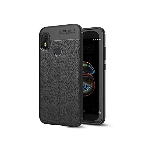 AKSHAR Leather Finish Black Stylish Rubber Silicon Xiaomi Redmi Y2 Back ...
