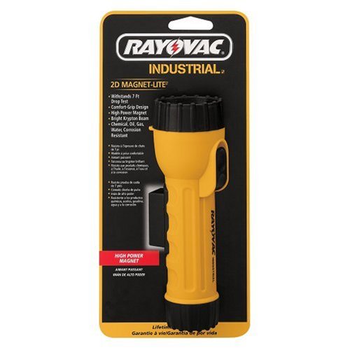 Amazon.com: Rayovac 2D Industrial Yellow Flashlight with Krypton Bulb ...