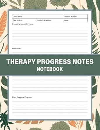 Therapy Progress Notes Notebook: Session Notes Notebook for Therapists ...