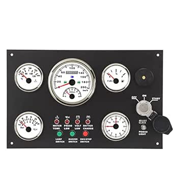 Boat Dash Instrument Panel, 300x190mm Engine Speed Gauge Marine Digital ...