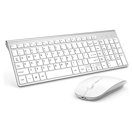 Amazon.com: Wireless Keyboard and Mouse Combo, Gamcatz Ultra Thin Full ...