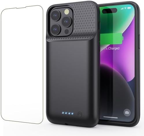 Amazon.com: QTshine Battery Case for iPhone 14 Pro Max,14 Plus and 13 ...
