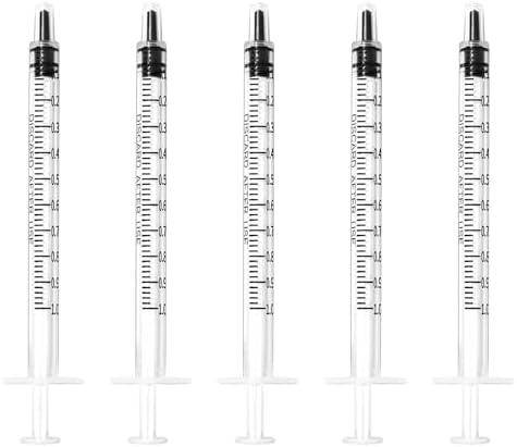 Amazon.com: 1ml / 1cc Pipette Syringe 50pcs Plastic Syringes with Luer ...