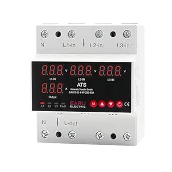 ATS Automatic Transfer Switch 100A 63A Over Current Limiter Adjustable ...