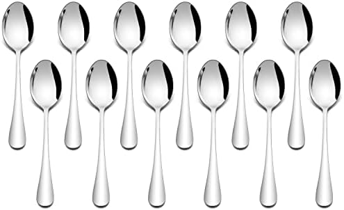 Onader Teaspoons Set of 12, Stainless Steel Small Spoons Cutlery for ...