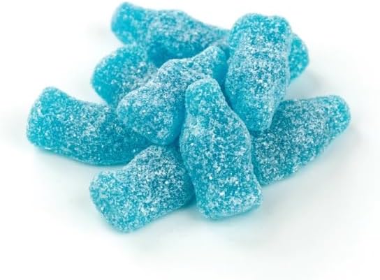 Amazon.com : Sour Blue Raspberry Mini Soda Bottles Gummy Candy (Sour ...