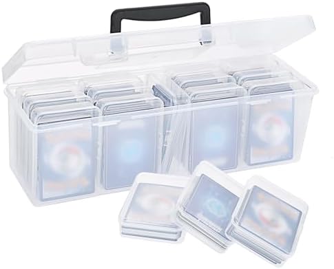 BSTKEY 1 Pc Plastic Trading Card Storage Box with 13 Pcs Small Card ...