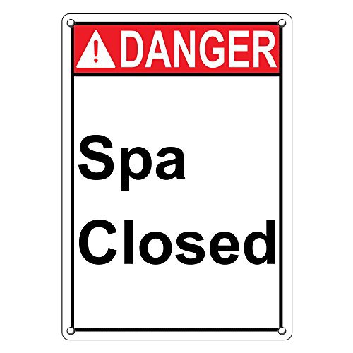 Amazon.com: Weatherproof Plastic Vertical ANSI Danger Spa Closed Sign ...