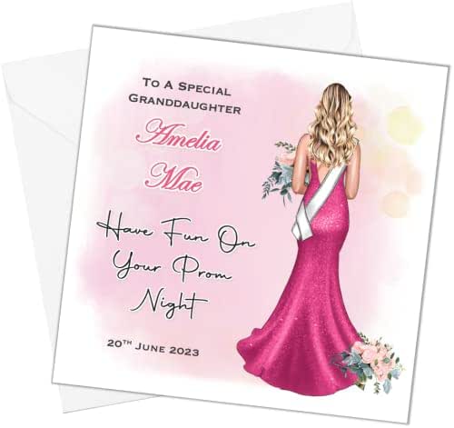 Personalised Girls Prom Night Card for School Prom for Daughter ...