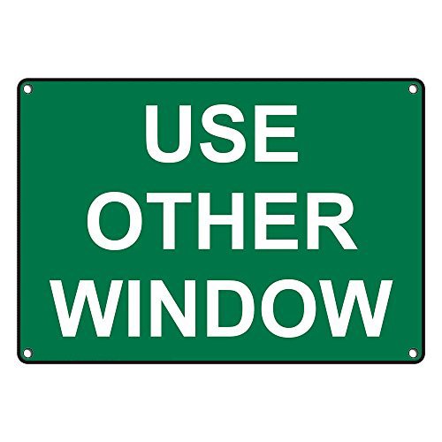 Amazon.com: Weatherproof Plastic Use Other Window Sign with English ...