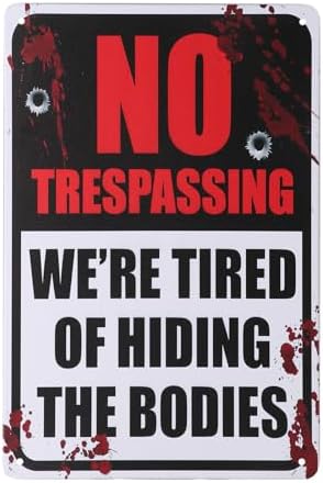 Amazon.com: Funny Halloween Decor Sign - Halloween Decorations, Scary ...