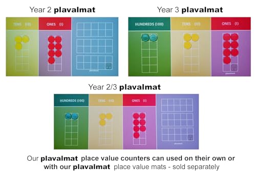 plavalmat Maths place value counters. Double sided embossed recycled ...