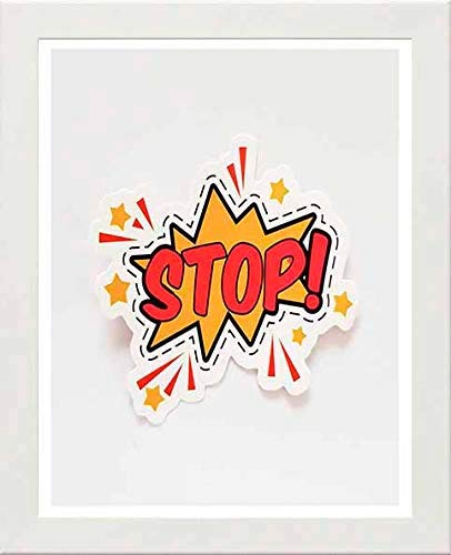 Lumartos, Vintage Poster Stop Contemporary Home Decor Wall Art Print ...