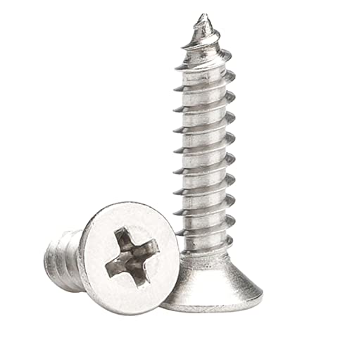 M4 x 35mm Self Tapping Screws, Phillips Flathead 304 Stainless Steel ...