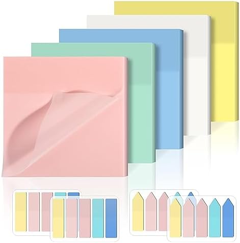 Levin 50 Sheets Black Transparent Sticky Notes, 3x3 Inch Translucent ...