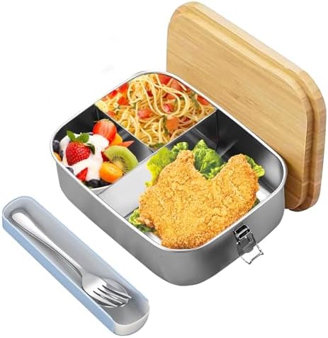 Stainless Steel Lunch Container, Leakproof Stackable Large Capacity ...