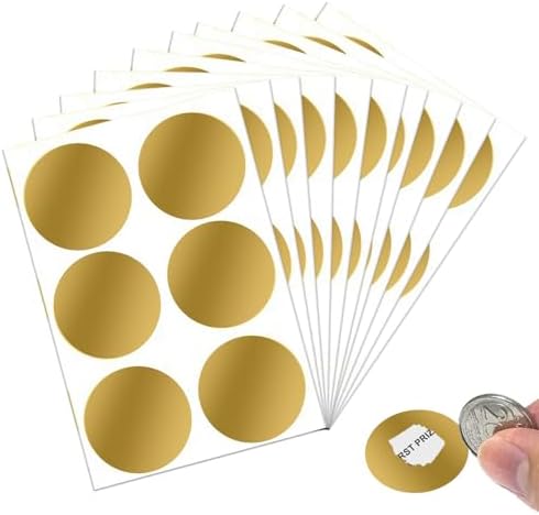 Amazon.com: Saycker 60Pcs Gold Scratch Off Stickers,2inch Round Scratch ...