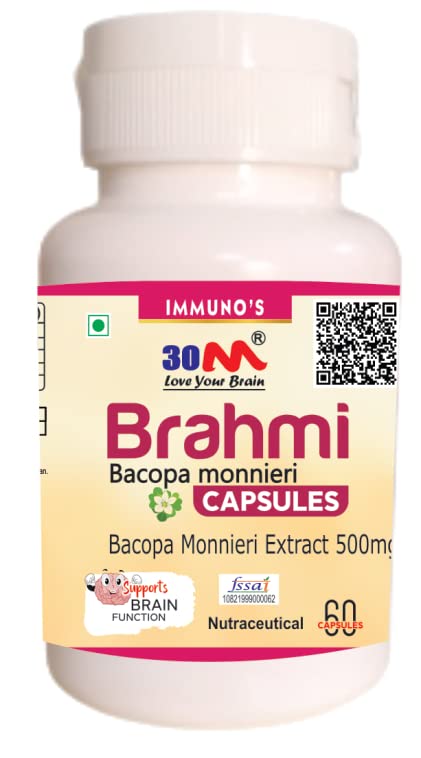 Brahmi Bacopa Monnieri Capsules | M30 | Brahmi Tablets for Mental ...