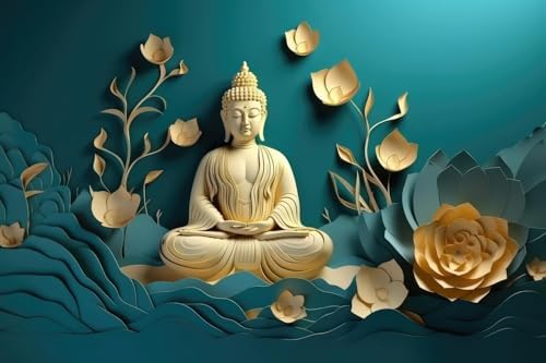 Buddha Wallpaper for Wall Decor Elegant & Versatile Designs PVC Vinyl ...