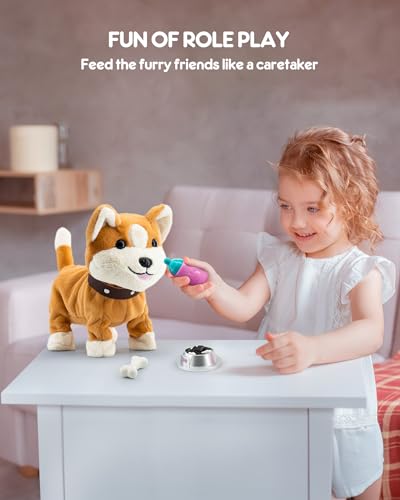 Interactive Toys for Kids,12 PCS Electronic Pets Walking Dog with ...
