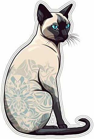 Amazon.com: Siamese Cats Vinyl Sticker Laptop Decal Waterproof 5 ...