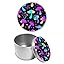 SROJDHFJB Round Metal Tin Container with Removable Lid, Neon Magic ...