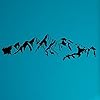 Amazon.com: DNVEN Mountain Decals Hill Silhouette Decorative Stickers ...