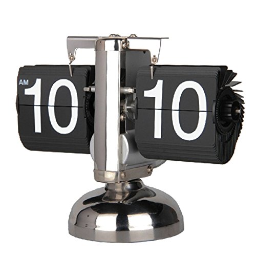 Giant Big Number Auto Flip Scale Design Desk Digital Clock - Black and ...